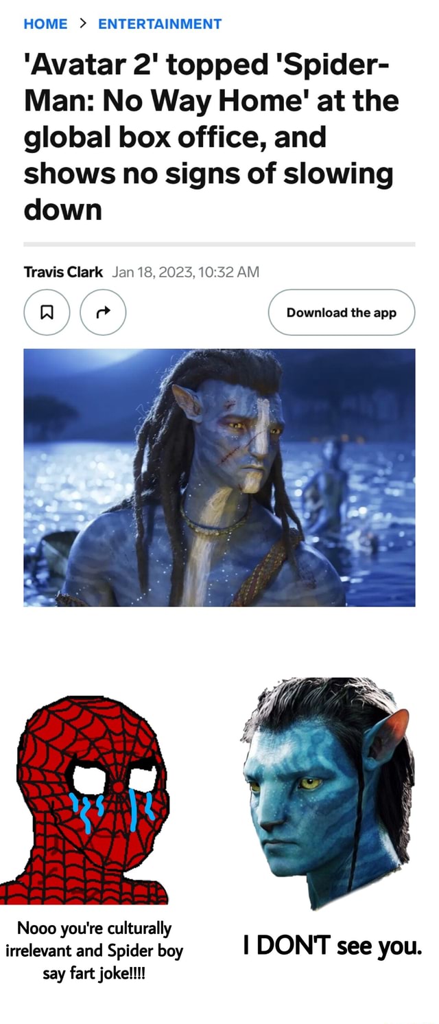 HOME > ENTERTAINMENT "Avatar 2' topped 'Spider- Man: No Way Home' at ...