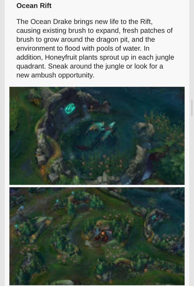 Ocean Rift The Ocean Drake brings new life to the Rift, causing ...