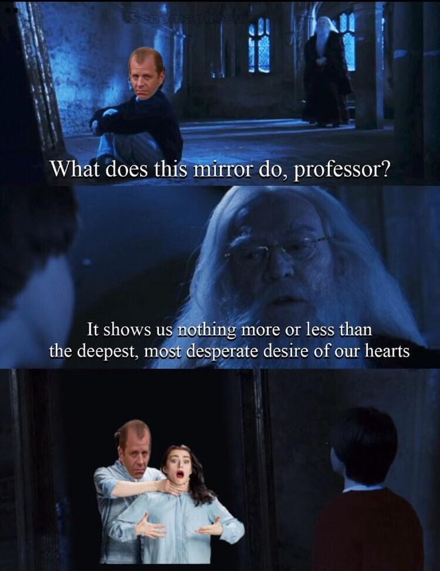 What does mirtor do, professor? It shows u more or less than the ...