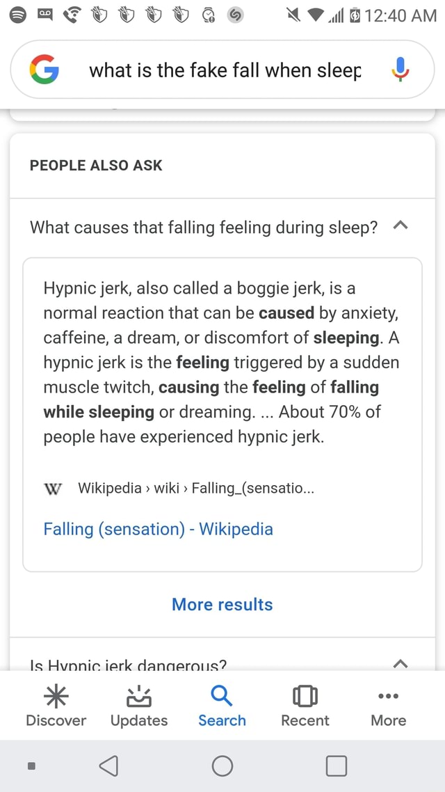 G What Is The Fake Fall When Sleep What Causes That Falling Feeling