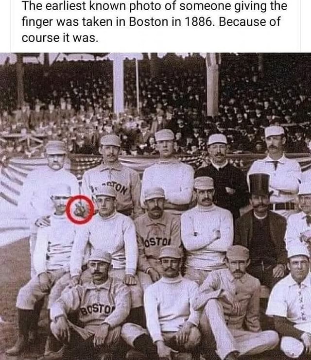 The earliest known photo of someone giving the finger was taken in ...