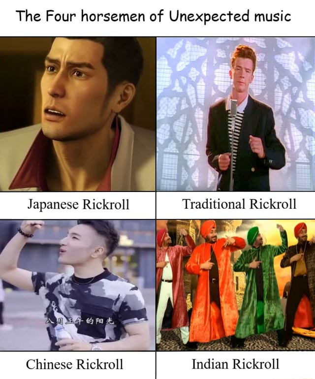 The Four horsemen of Unexpected music Japanese Rickroll Traditional ...