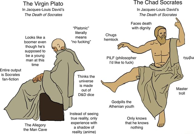 The Virgin Plato In Jacques-Louis David's The Chad Socrates 's In ...