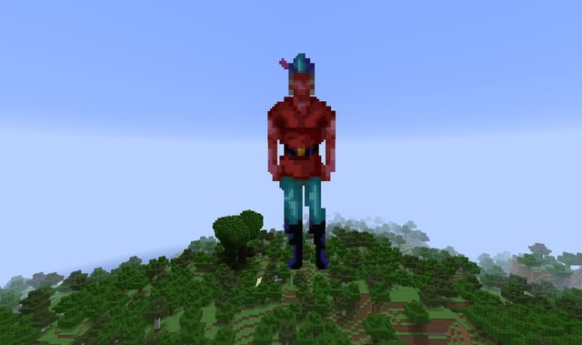 Built King Graham in Minecraft. My first time doing a "pixelart build ...