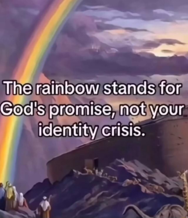 The rainbow stands for (Or@ > Crisis. - iFunny