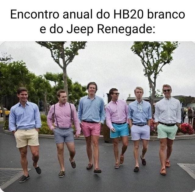 Encontro anual do HB20 branco e do Jeep Renegade: - iFunny Brazil