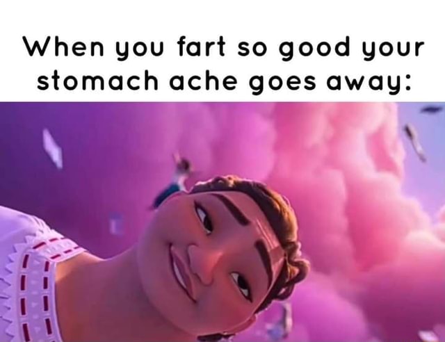 When you fart so good your stomach ache goes away: - iFunny