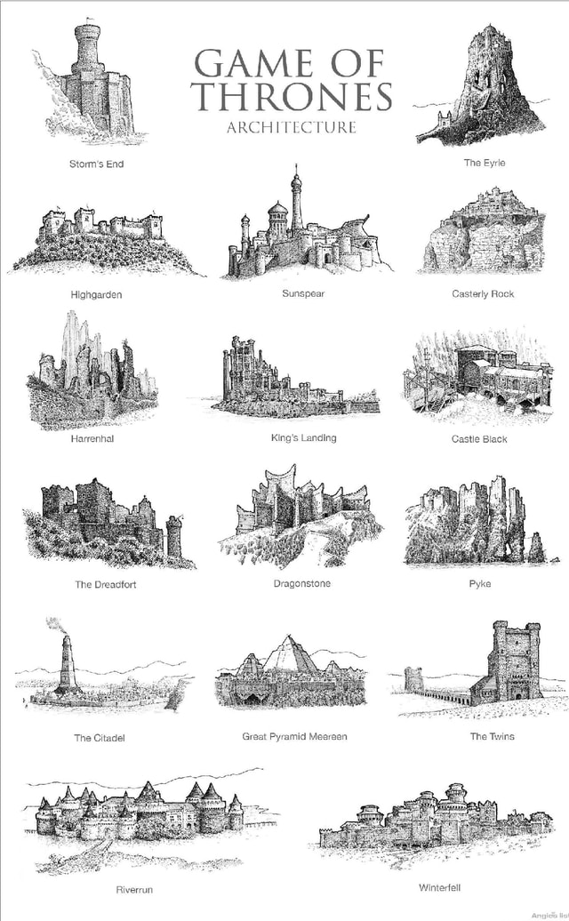 GAME OF THRONES ARCHITECTURE Storm's End Sunspear Harrenhal King's ...