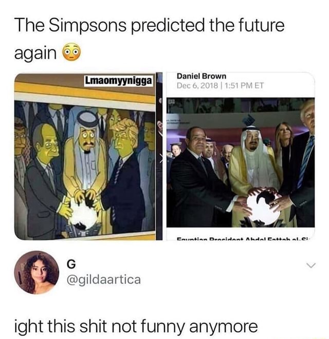 The Simpsons predicted the future - iFunny
