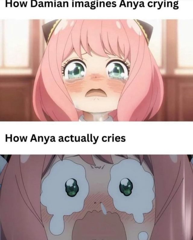 How Vamian imagines Anya crying How Anya actually cries - iFunny