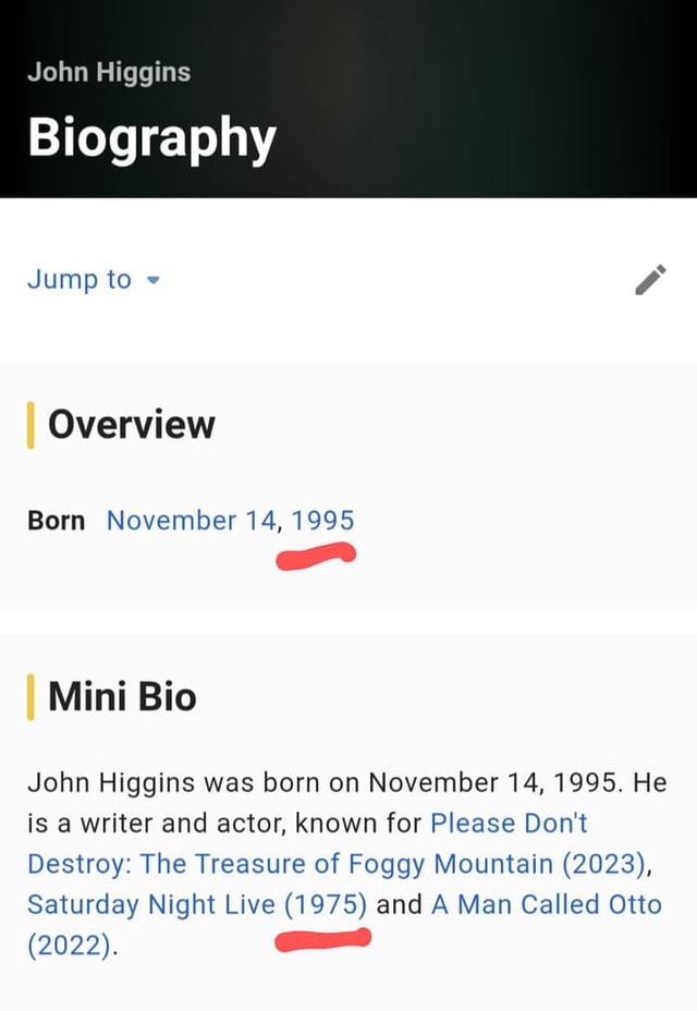 John Higgins Biography Jump to I Overview Born November 14, 1995 I Mini ...