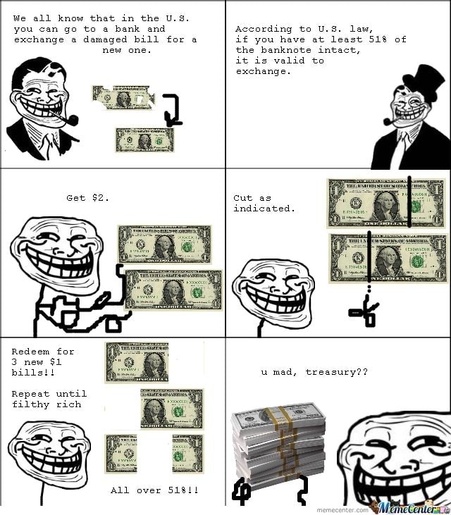 We all know that in the U.s you can go to a bank and exchange e damaged ...