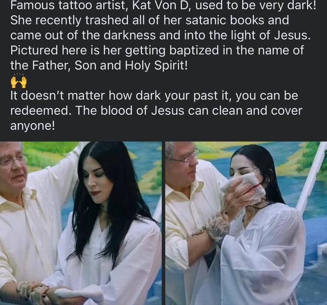 Famous tattoo artist, Kat Von D, used to be very dark! She recently ...