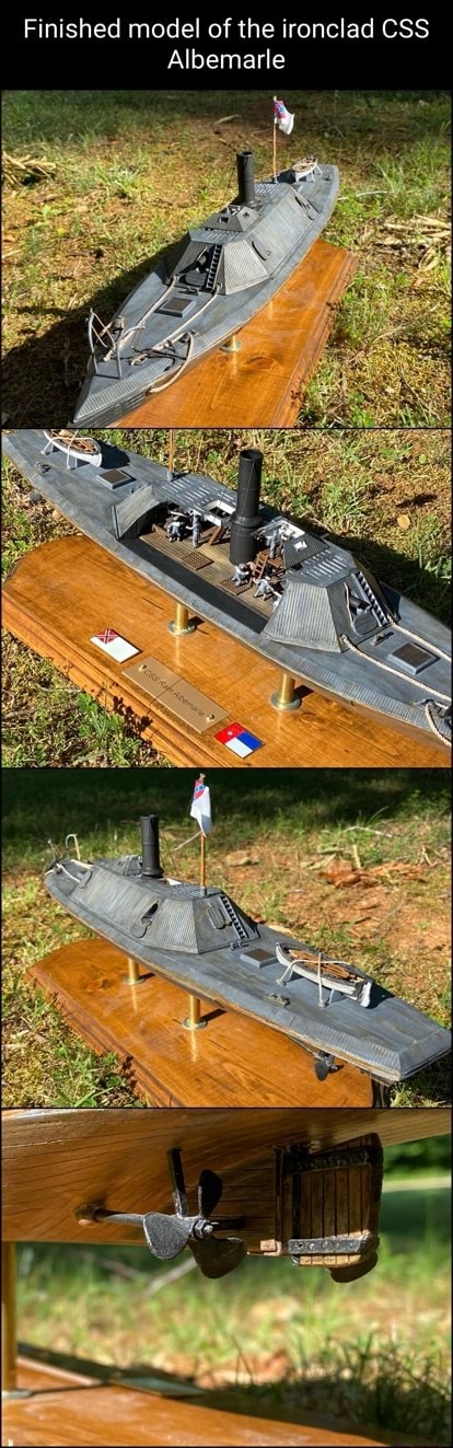 Finished model of the ironclad CSS Albemarle - iFunny