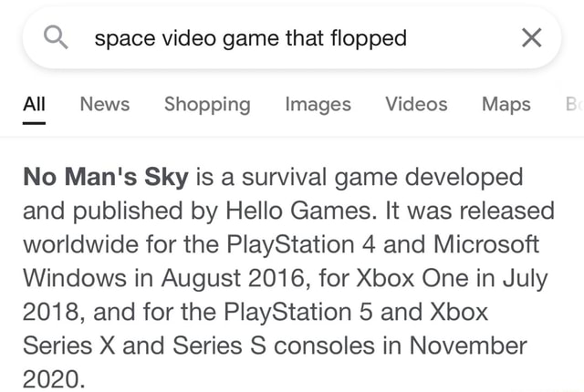 Space video game that flopped x All News Shopping Images Videos Maps No ...
