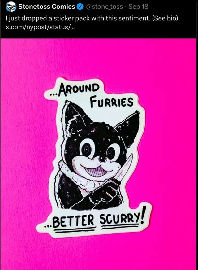 Stonetoss Comics @stone toss - Sep 18 I just dropped a sticker pack ...