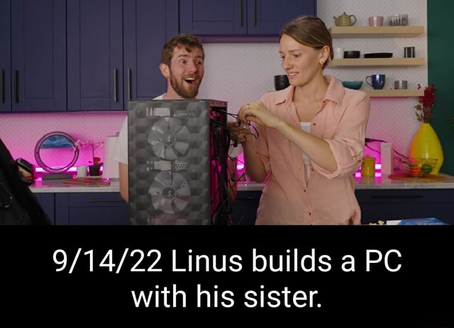Linus builds a PC with his sister. - iFunny