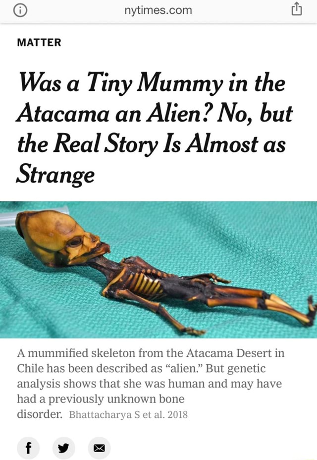 Nytimes.com th MATTER Was a Tiny Mummy in the Atacama an Alien? No, but ...