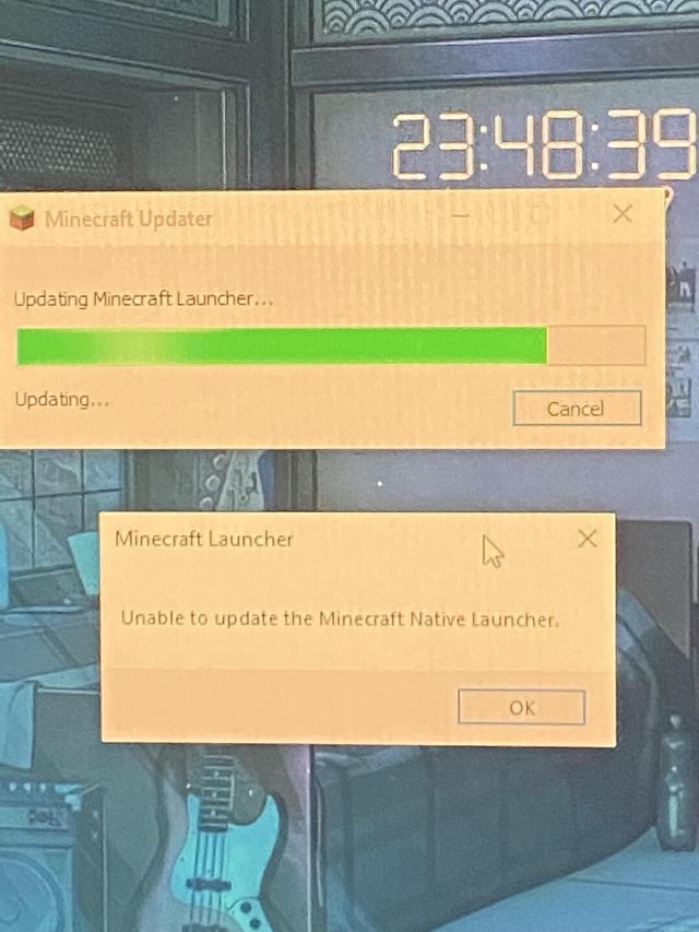 Minecraft Updater Updating Minecraft Launcher... Updating... Minecraft ...