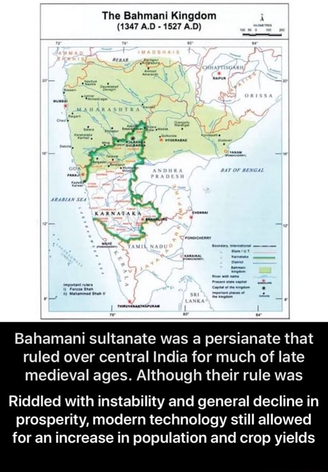 The Bahmani Kingdom i Bahamani sultanate was a persianate that ruled ...