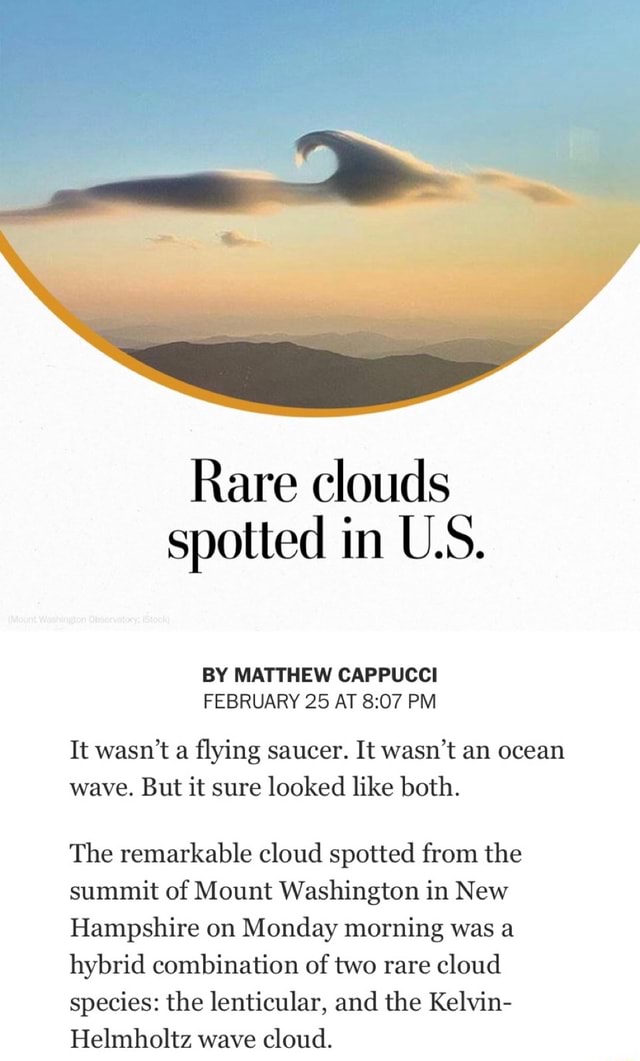 Rare clouds spotted in U.S. BY MATTHEW CAPPUCCI FEBRUARY 25 AT 8:07 PM ...