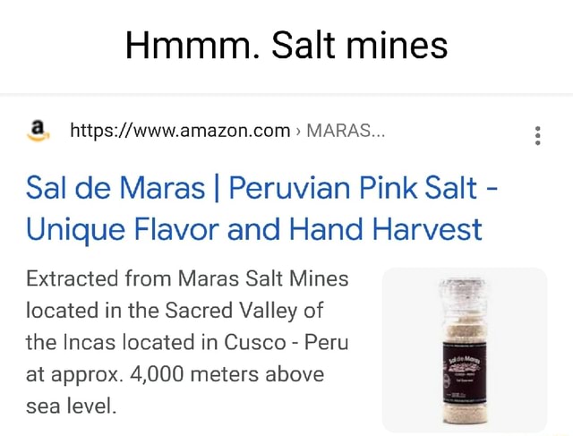 Hmmm. Salt mines MARAS... Sal de Maras I Peruvian Pink Salt - Unique ...