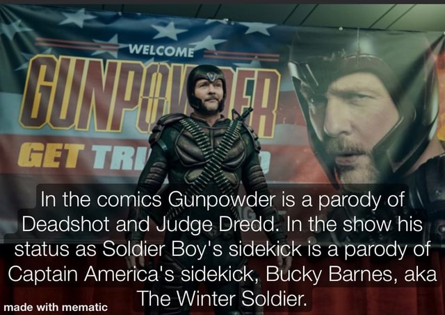 LE In the comics Gunpowder is a parody of w: Deadshot and Judge Dredd ...