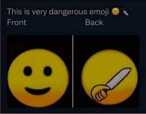 This is very dangerous emoji @ Front Back - America’s best pics and videos