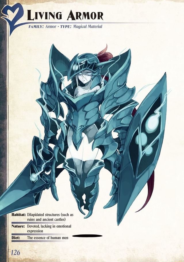 LIVING ARMOR FAMILY: Armor TYPE: Magical Material Habitat: Dilapidated ...