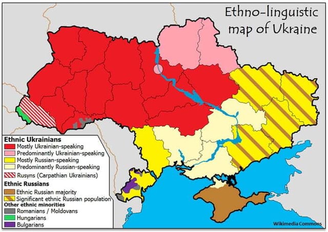 Ethnic Ukrainians Mostly Ukrainian-speaking Predominantly Ukrainian ...