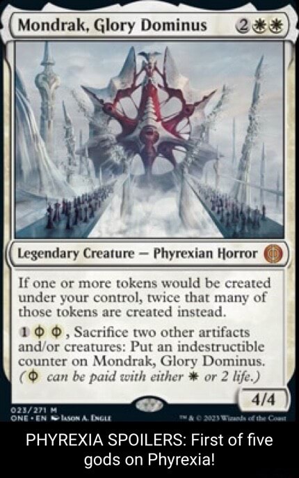 Mondrak, Glory Dominus Legendary Creature Phyrexian Horror If one or ...