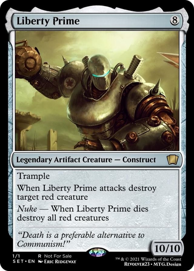 Liberty Prime Trample Legendary Artifact Creature Construct When ...