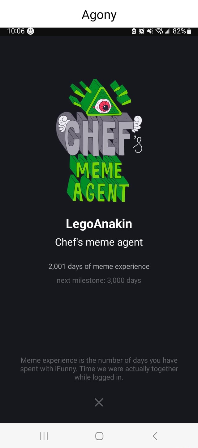 Agony al MEME CENT LegoAnakin Chef's meme agent 2,001 days of meme ...