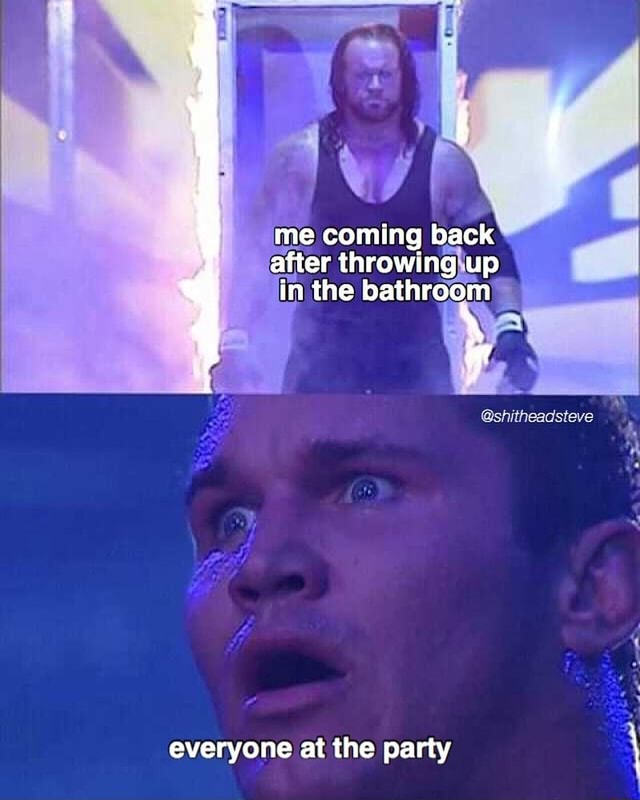 After throwing\up in the bathroom everyone at the party - iFunny