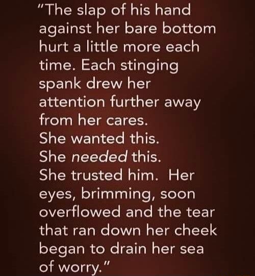 "The slap of his hand against her bare bottom hurt a little more each ...