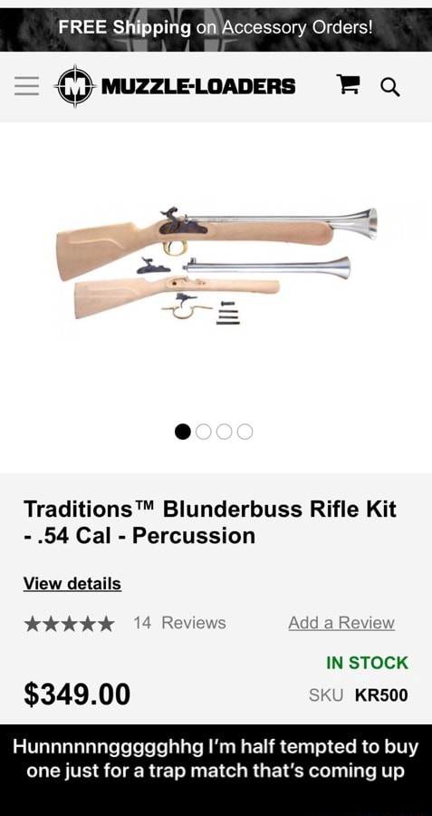 FREE Shipping on Accessory Orders! Traditions™ Blunderbuss Rifle Kit ...