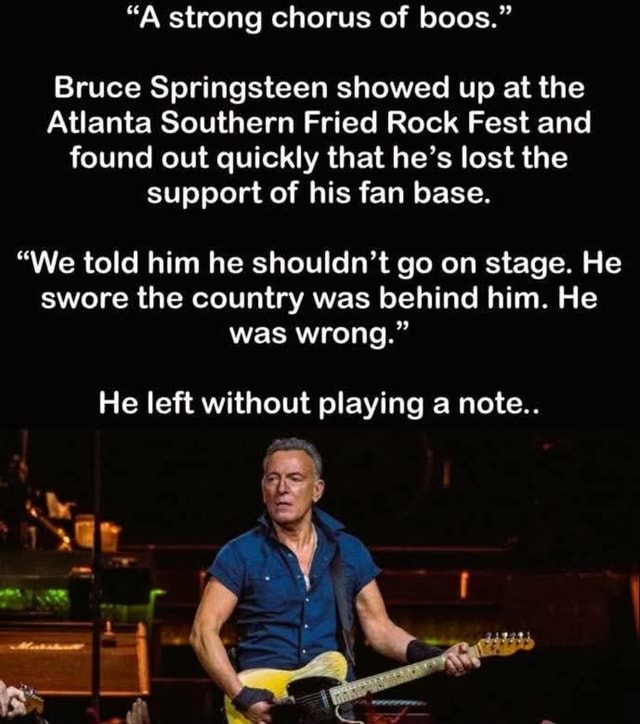 Bruce Springsteen showed up at the Atlanta Southern Fried Rock Fest and ...