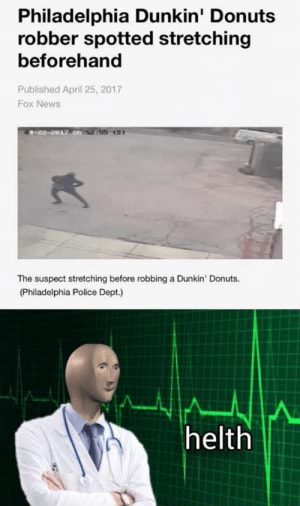 Philadelphia Dunkin' Donuts robber spotted stretching beforehand ...
