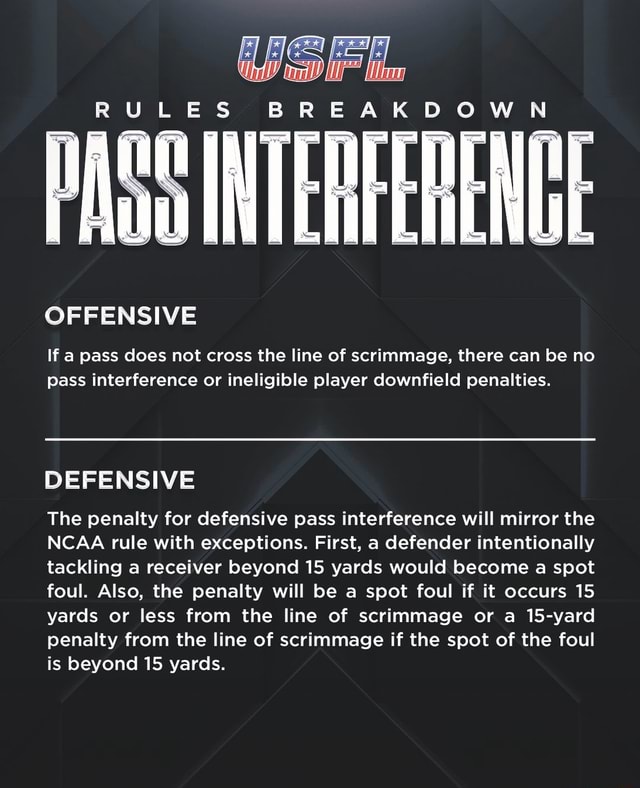 RULES BREAKDOWN SI OFFENSIVE If a pass does not cross the line of ...