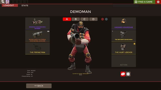 LOADOUT STATS DEMOMAN FIND GAME az SMISSMAS SWEATER IRON BOMBER HAZARD ...