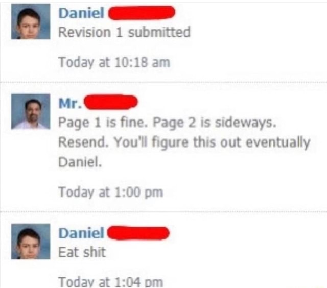 Ay Daniel Revision 1 submitted Today at am Mr. Page 1 is fine. Page 2 ...