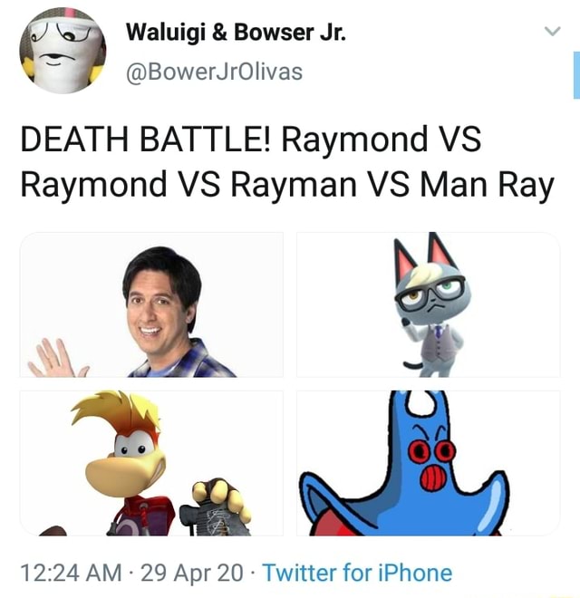 DEATH BATTLE! Raymond VS Raymond VS Rayman VS Man Ray Twitter for ...