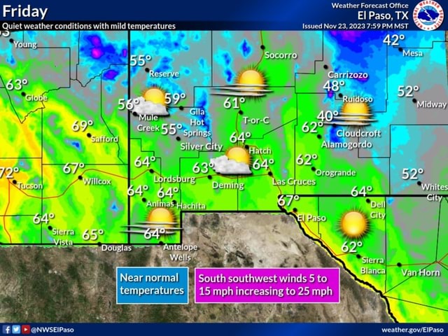 Weather Forecast Office Friday El Paso, Quiet weather conditions with ...