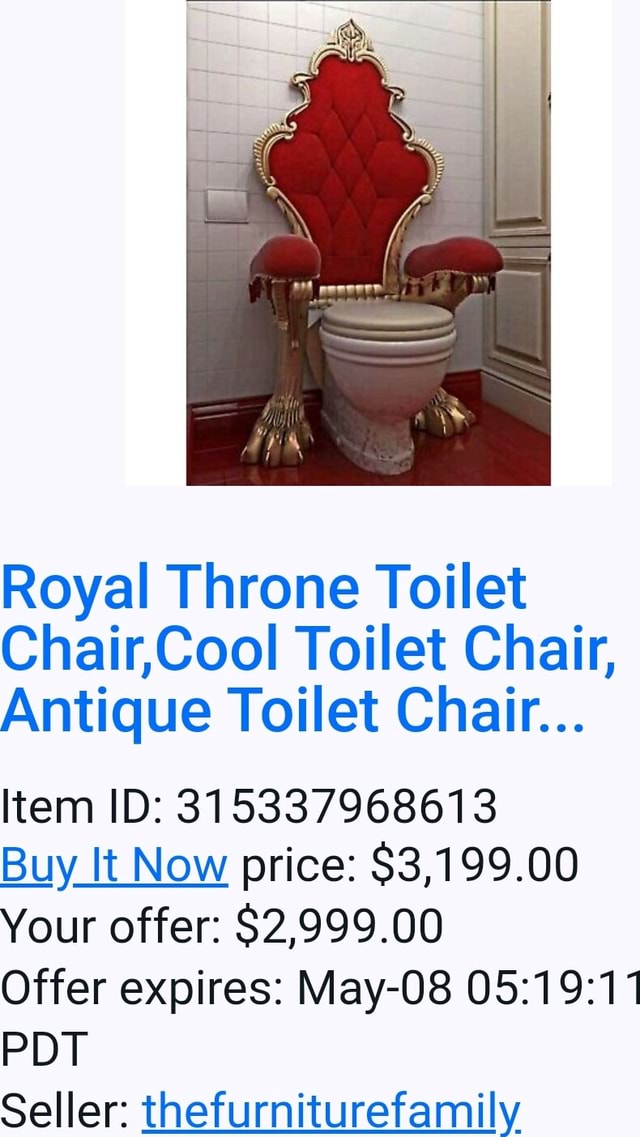 Royal Throne Toilet Chair,Cool Toilet Chair, Antique Toilet Chair ...