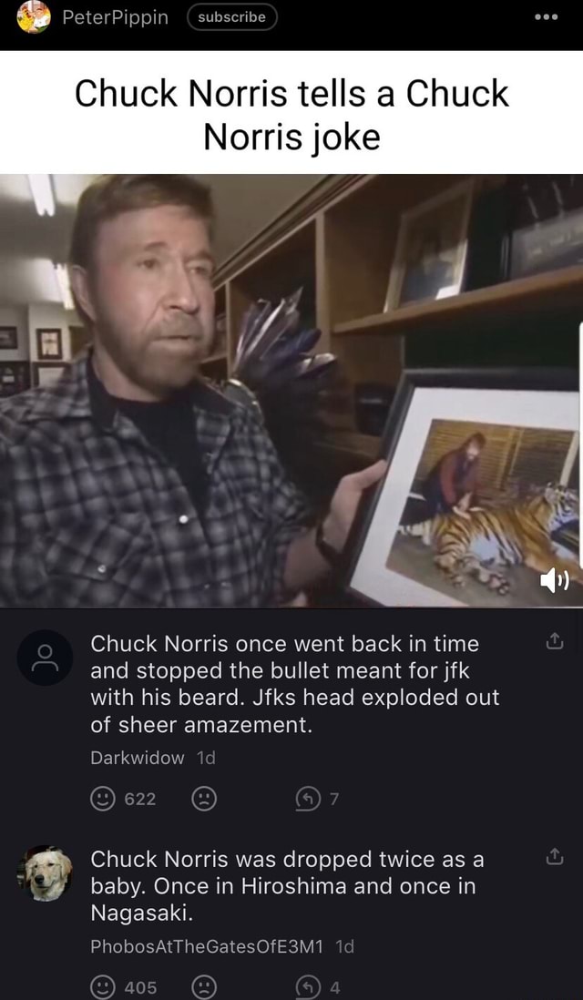 PeterPippin ( subscribe Chuck Norris tells a Chuck Norris joke Chuck ...