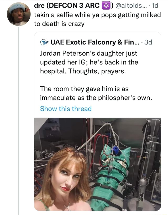 Dre (DEFCON 3 ARC @altoids... - takin a selfie while ya pops getting milked to death is crazy ...