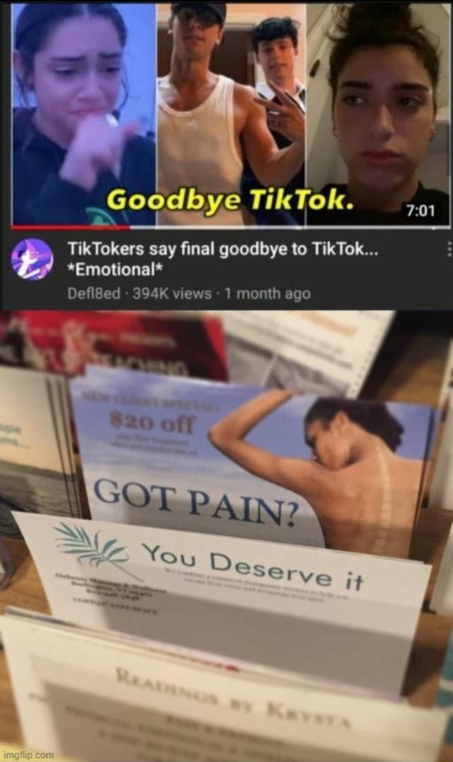 Goodbye TikTok. TikTokers say final goodbye to TikTok... *Emotional ...