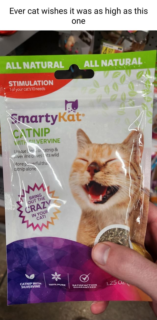 Ever cat wishes it was as high as this one ALLNATURAL ALL NATURAL I STIMULATION of your cat's10 ...