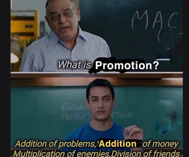 Addition of problems, 'Addition 'of money Multiplication of enemies ...