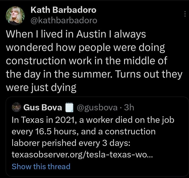 Kath Bar @kathbarbadoro When I lived in Austin I always wondered how ...